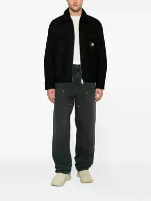 Carhartt Work In Progress Logo-patch Zip-up Jacket - Black