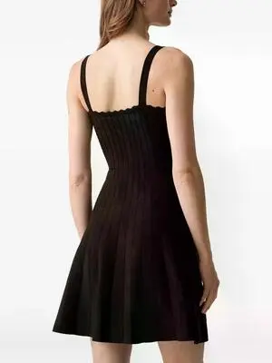 MORGAN Scallop-edge Cable-knit Mini Dress