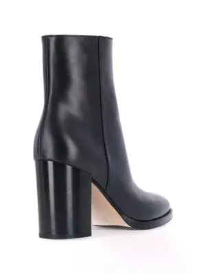 GIANVITO ROSSI Santiago Leather Block-heel Ankle Boots