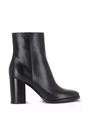 GIANVITO ROSSI Santiago Leather Block-heel Ankle Boots - Black