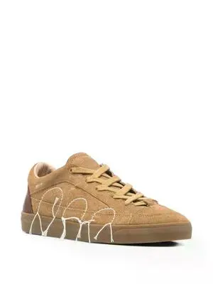 SANTHA Contrast-panelled Embroidered Sneakers