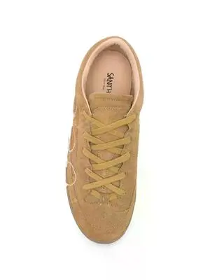 SANTHA Contrast-panelled Embroidered Sneakers