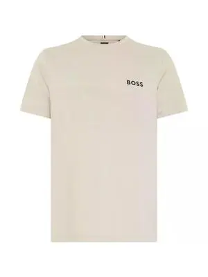 BOSS Active Stretch-jersey Slim-fit T-shirt With Moisture Management - Neutrals