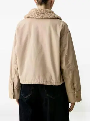 Marc O'polo Shearling-collar Drawstring-hem Jacket
