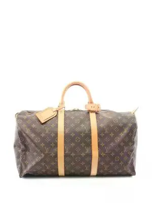 LOUIS VUITTON 1999 Monogram Keepall 50 Travel Bag - Brown