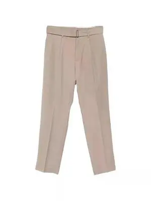 ANTONY MORATO Belted Pressed-crease Trousers - Neutrals