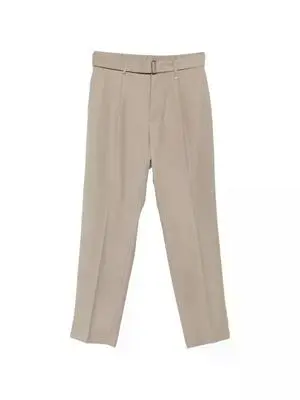 ANTONY MORATO Belted Pressed-crease Trousers - Neutrals