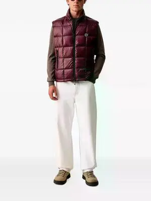 Armani Exchange Nylon Down Quilted Gilet - Red