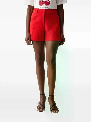 MORGAN Pressed-crease Tailored Shorts - Red