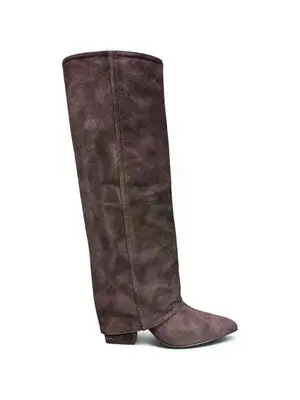 POCHE PARIS Izme Pointed-toe Gaiter-style Boots - Brown