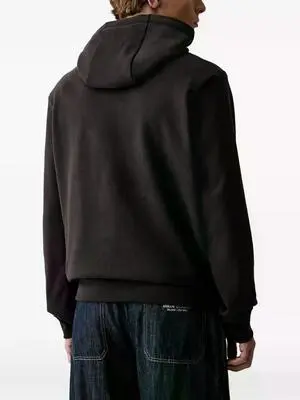 Armani Exchange Logo-patch Hoodie - Black