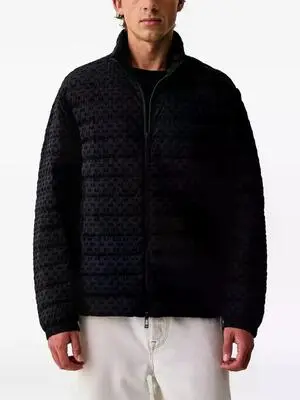Armani Exchange Logo-print Quilted Jacket - Black