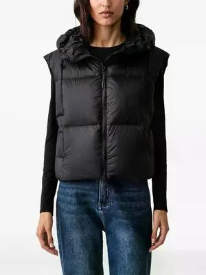 MOS MOSH Kiara Tally Quilted Hooded Gilet - Black
