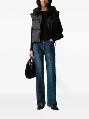 MOS MOSH Kiara Tally Quilted Hooded Gilet - Black