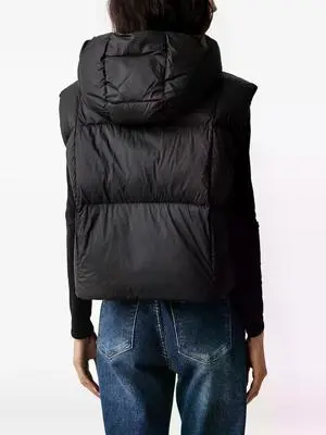 MOS MOSH Kiara Tally Quilted Hooded Gilet - Black