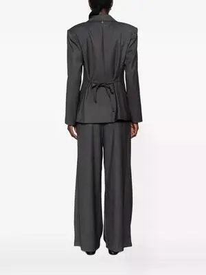 PHILIA LOFT Double-breasted Tie-back Blazer
