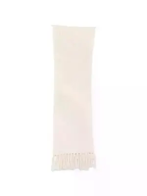 Lacoste Fringed Chunky-knit Scarf - Neutrals