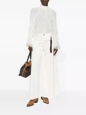PHILIA LOFT Tassel-detail Wide-leg Trousers