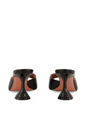 Amina Muaddi Lupita Croc-effect Leather Sandals