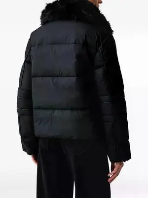 Liu Jo Quilted Down Jacket With Teddy Collar - Black
