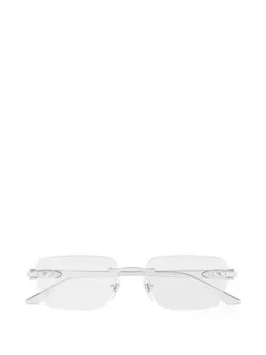 Cartier Rimless C Décor Glasses - Silver