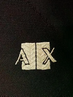 Armani Exchange Logo-embroidered Ribbed-knit Sweater