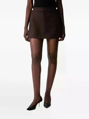 Sportmax Button-detail Mini Skort - Brown