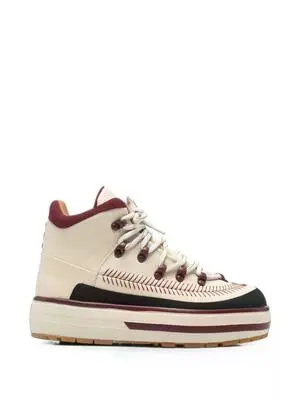 BRIXIA Contrast-stitch Platform Sneakers