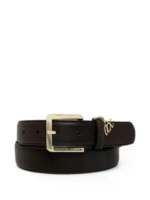 Armani Exchange Logo-charm Buckle Belt - Brown