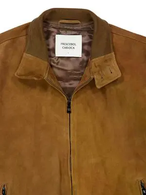 Frescobol Carioca Canela Suede Bomber Jacket