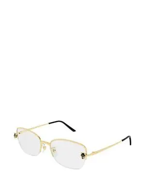 Cartier Panthère De Geometric-frame Glasses - Gold