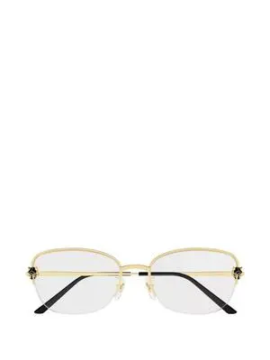 Cartier Panthère De Geometric-frame Glasses - Gold