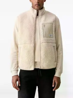 Marc O'polo Fleece Zip-up Gilet - Neutrals