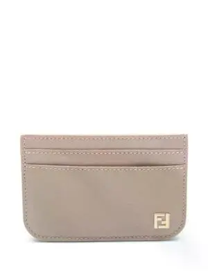 Fendi 2020s Ff Plaque Card Case - Neutrals