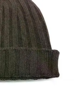 FILIPPO DE LAURENTIIS Ribbed-knit Cashmere Beanie Hat - Brown