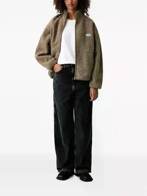 American Vintage Hoktown Fleece Zip-up Jacket - Neutrals