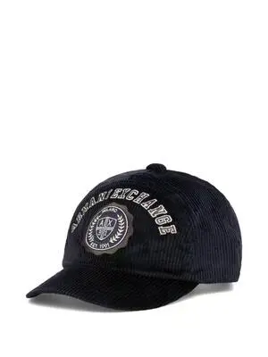 Armani Exchange Logo-patch Corduroy Baseball Cap - Blue