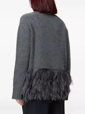 Fabiana Filippi Feather-trim Turtleneck Sweater