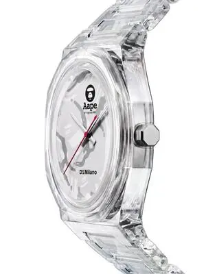 AAPE BY *A BATHING APE Xd1 Nylon 39mm Watch - White