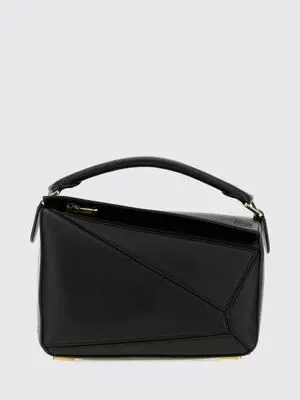 Loewe Featherlight Puzzle Small Nappa Lambskin Handbag - Black