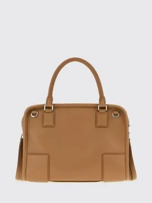 Loewe Small Amazona Calfskin Leather Handbag With Embossed Logo - Brown
