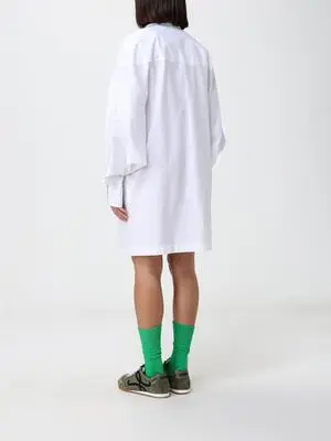 Loewe Cotton Mini Shirt Dress With Dropped Shoulders