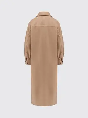 Max Mara Single-breasted Long Coat In Wool And Cashmere With Dropped Shoulders