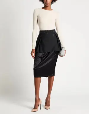 MAISON MARGIELA Solid Canvas Pencil Skirt