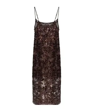 Baum Und Pferdgarten Avani Sequin Slip Dress - Brown
