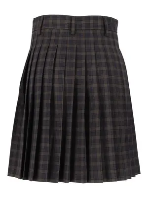 Barbour Pleated Plaid Mini Skirt - No