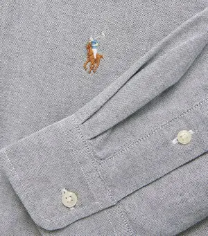 Polo Ralph Lauren Cotton Custom Fit Oxford Shirt - Grey