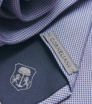Corneliani Silk Patterned Tie - Navy