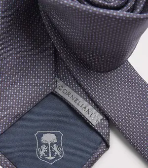 Corneliani Silk Patterned Tie - Brown