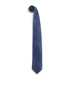 Corneliani Silk Patterned Tie - Navy